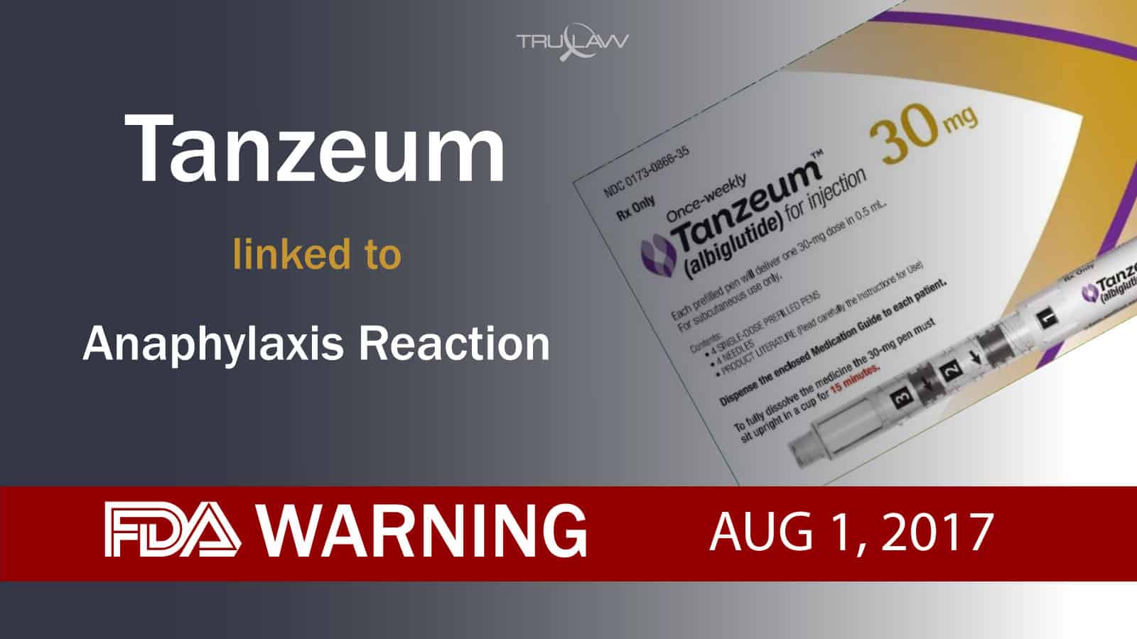 Tanzeum (albiglutide) Discontinued - FDA Warns: Anaphylaxis Reaction